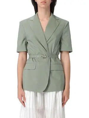 Liu Jo And Stretch Cotton Blend Belted Jacket - Mint