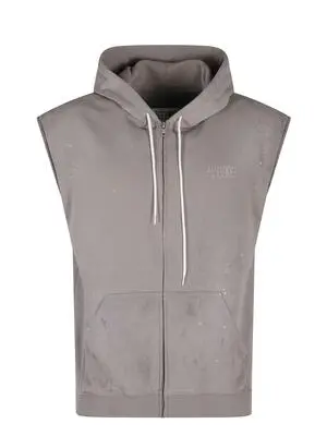 MAISON MARGIELA Sleeveless Zip-up Hoodie - Grey