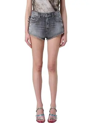 DIESEL® Distressed Denim Culotte Shorts - Grey
