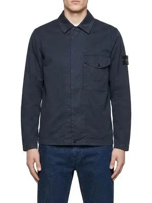 Stone Island Used Twill Overshirt - Beige
