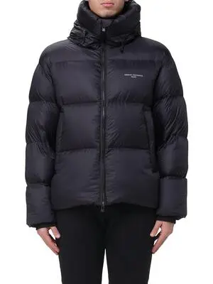 Armani Exchange Puffer Jacket With Hood - Black