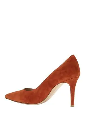 GIANVITO ROSSI Suede Stiletto Pumps - Orange