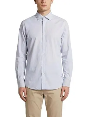 FAY Classic Striped Cotton Shirt - Blue
