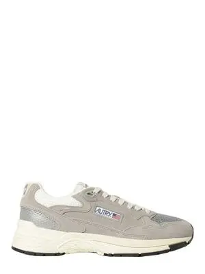 AUTRY Hyperway Bi-leather And Mesh Low-top Sneakers - Silver