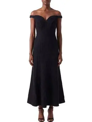 SELF-PORTRAIT Off-the-shoulder Gown - Black