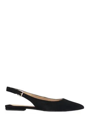 Ralph Lauren Suede Slingback Ballerinas - Black