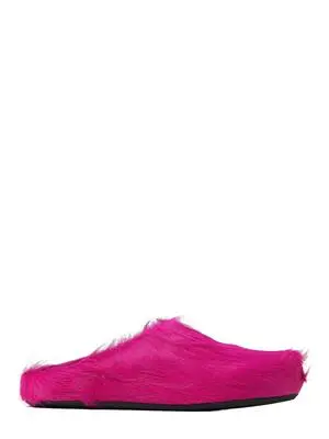 Marni Fur Clogs - Fuchsia