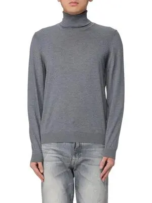BOSS Fine Knit Turtleneck Sweater - Grey