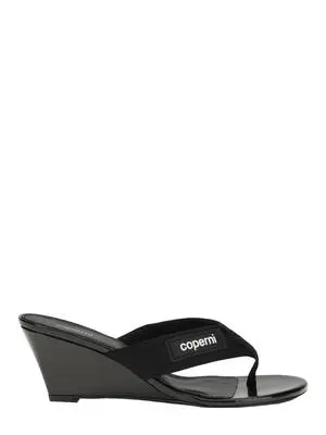 Coperni Neoprene Wedge Thong Sandals - Black