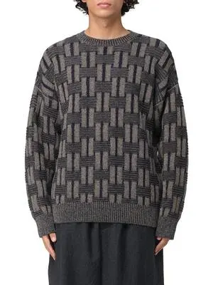 Giorgio Armani Geometric Patterned Knit Jumper - Blue