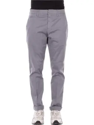 DONDUP Stretch Cotton Chino Trousers - Grey