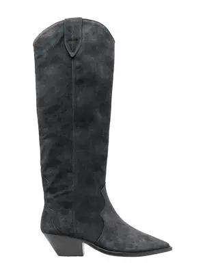 Isabel Marant Étoile Suede Knee-high Boots - Black