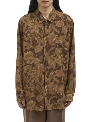 MAGLIANO Printed Viscose Shirt - Brown