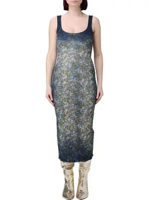 DIESEL® M-egita Floral Print Organic Cotton Sheath Dress - Denim