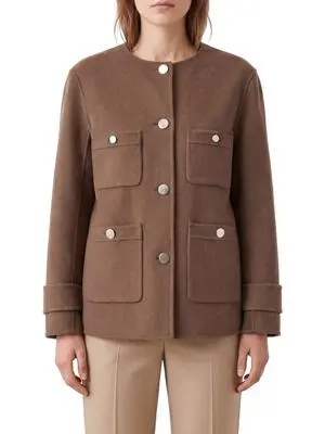 Max Mara Virgin Wool Single-breasted Coat - Brown