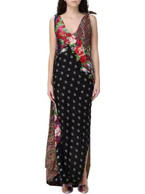 Moschino Printed Silk Maxi Dress - Multicolor