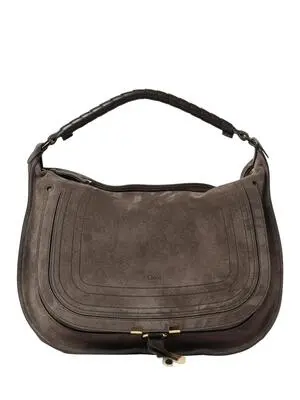 Chloé Marcie Suede Shoulder Bag - Brown