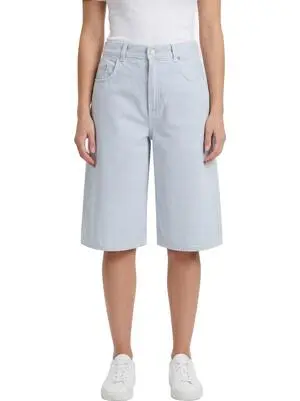 HAIKURE Cotton Knee Length Shorts - Denim