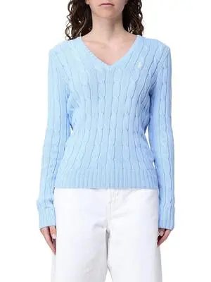 Polo Ralph Lauren Cable Knit V-neck Jumper - Blue