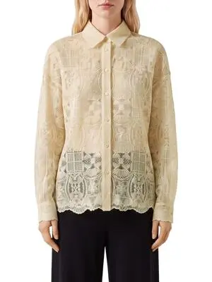 Ermanno Scervino Lace Shirt - Black