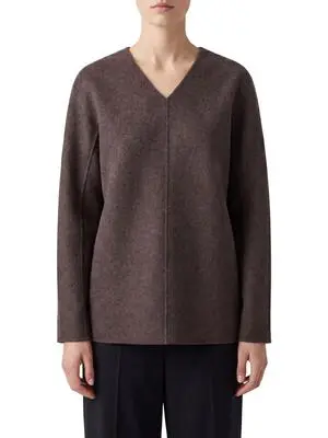 Max Mara V-neck Long Sleeve Jumper - Brown