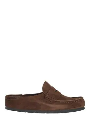 BIRKENSTOCK Suede Naples Sabot - Brown