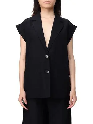 Liu Jo Single-breasted Striped Vest - Black