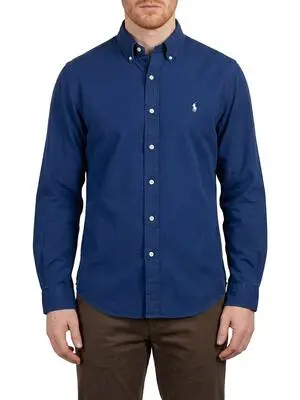 Polo Ralph Lauren Cotton Shirt With Logo - Navy