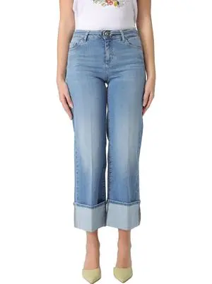 Liu Jo Cropped Jeans With Cuffed Hems - Blue