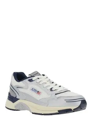 AUTRY Autry Hyperway Bi Leather And Mesh Low-Top Sneakers Silver