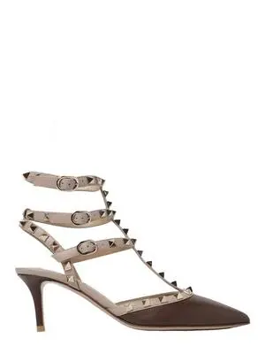 Valentino Garavani Studded Court Shoes - Coffee