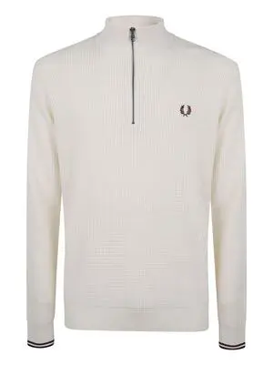 Fred Perry Textured Pullover - Ecru