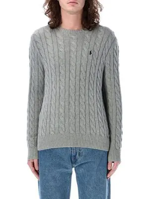 Polo Ralph Lauren Cable Knit Crewneck Pullover - Grey