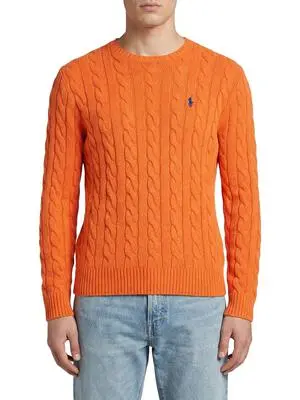 Polo Ralph Lauren Cable Knit Crewneck Pullover - Orange