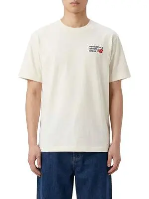 NEW BALANCE Cotton T-shirt With Logo - Grey