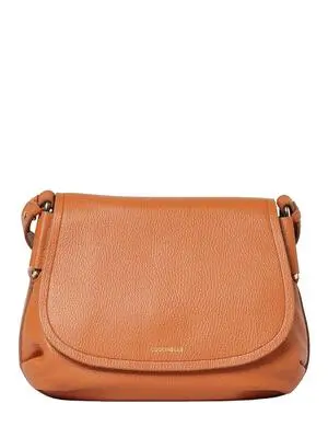 COCCINELLE Rebekka Hammered Leather Bag - Orange