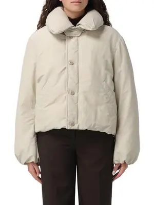 LEMAIRE Quilted Jacket With Band Collar - Beige