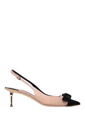 Elisabetta Franchi Slingback Pumps With Bow Detailing - Pink