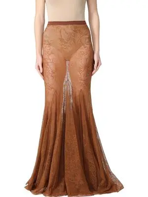 David Koma Lace Skirt - Brown