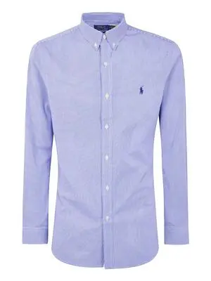 Polo Ralph Lauren Slim Fit Stretch Cotton Poplin Shirt With Button-down Collar - Ink