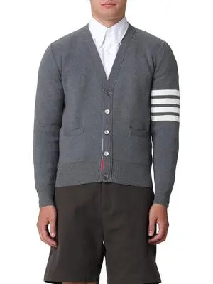 Thom Browne Four-bar Cardigan - Grey