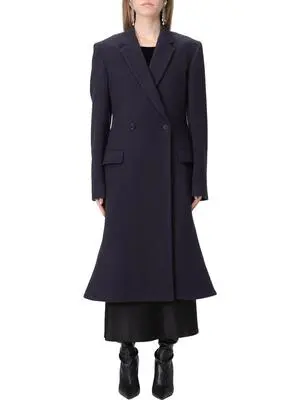 Balenciaga Tailored Double Breasted Long Coat - Blue