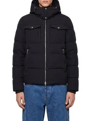 MOORER Alarick Down Jacket With Detachable Hood - Black