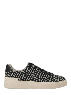 Balmain Embossed Logo Sneakers - Black
