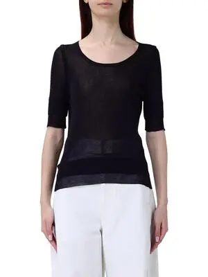 LEMAIRE Silk And Viscose Blend Short Sleeve Top - Blue