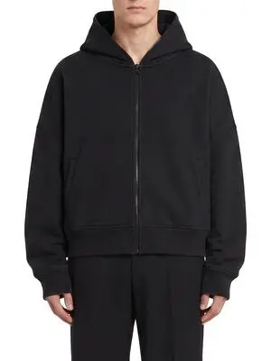 ENTIRE STUDIOS Entire Studios Cotton Zip-Up Hoodie Black 1