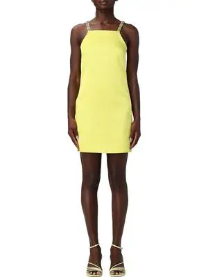 TWINSET Mini Crepe Dress With Rhinestone Embellishments - Lime