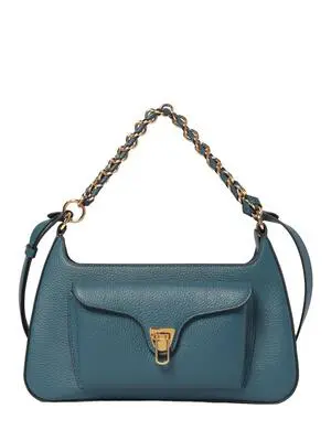 COCCINELLE Shoulder Bag With Chain Detail - Blue