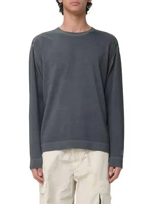 C.P. COMPANY Crew Neck Long Sleeve Cotton Sweater - Grey