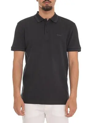 BOSS Basic Cotton Polo Shirt Navy